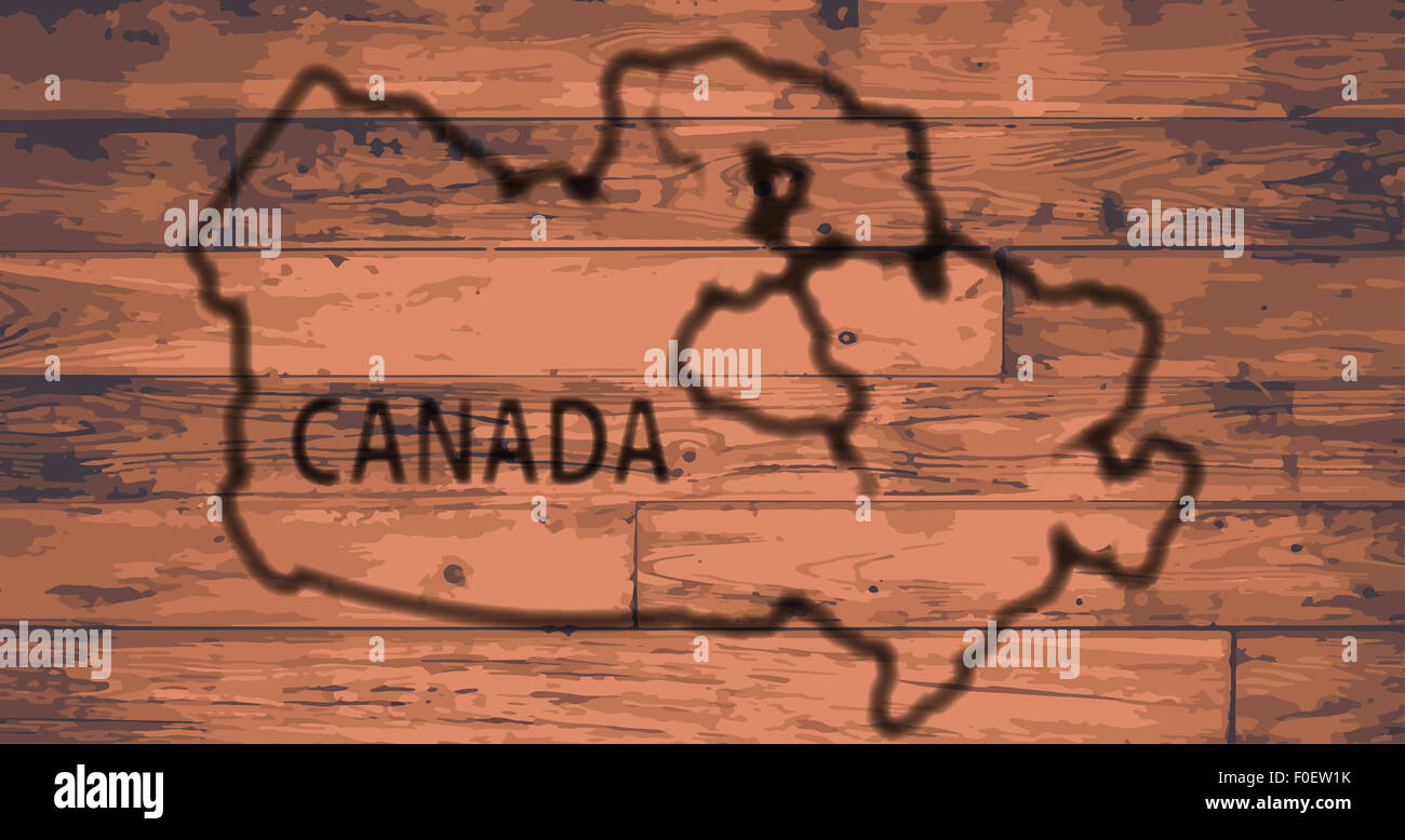 Canada map outline hi-res stock photography and images - Alamy