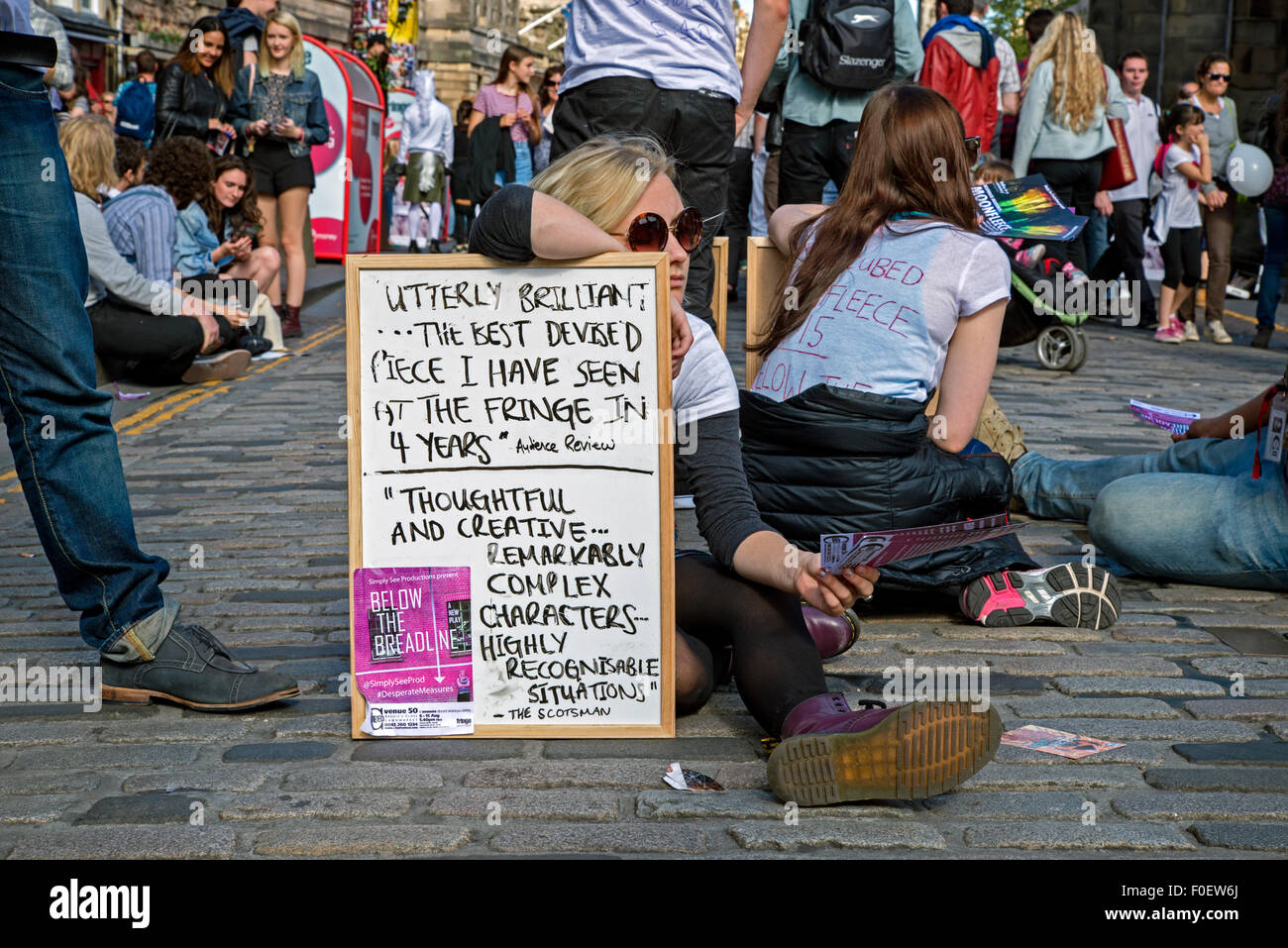 Edinburgh Fringe Festival - cast members of Simply See Productions ...