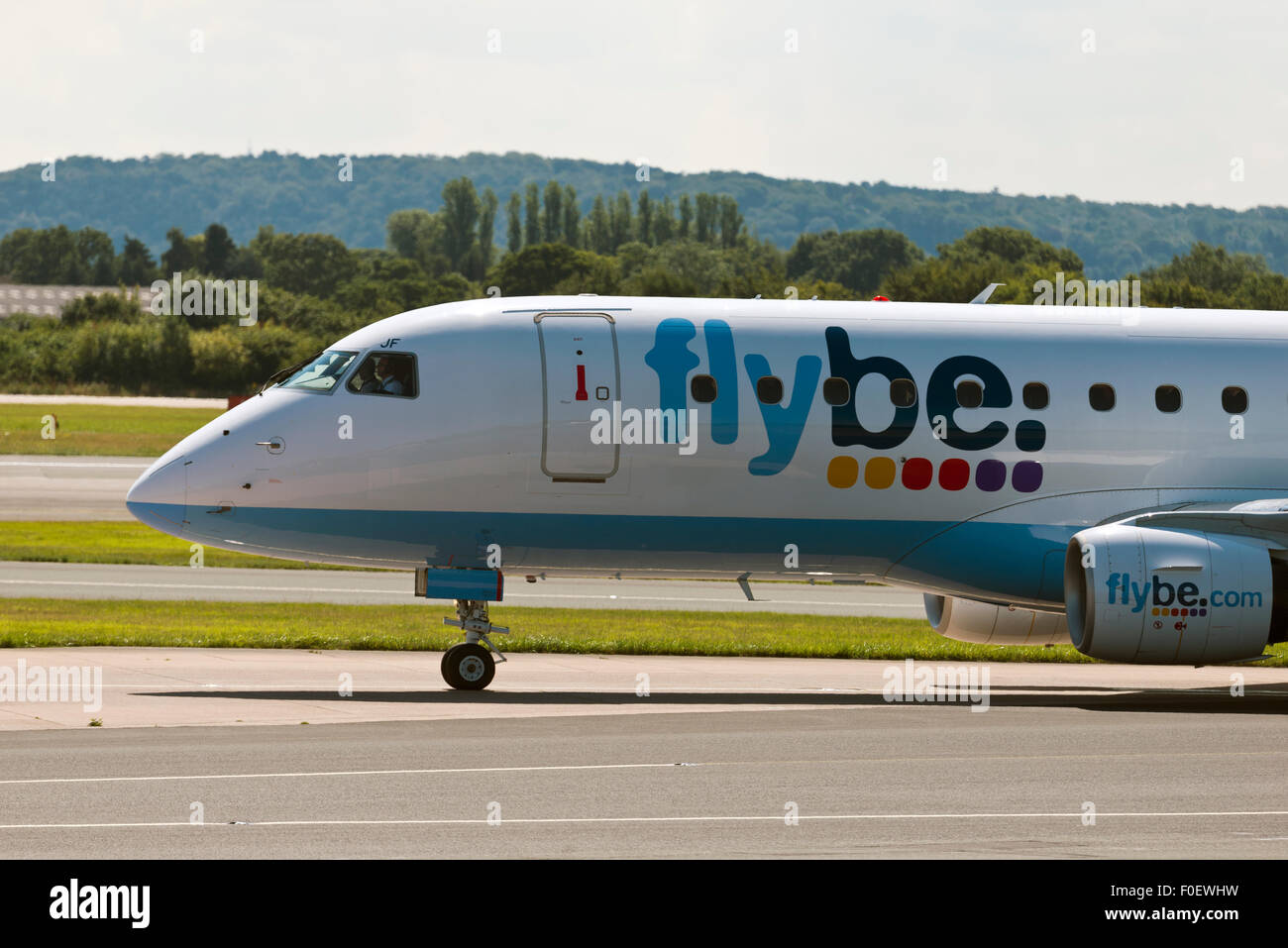 G-FBJF Flybe Embraer ERJ-175 Manchester Airport England Uk Stock Photo ...