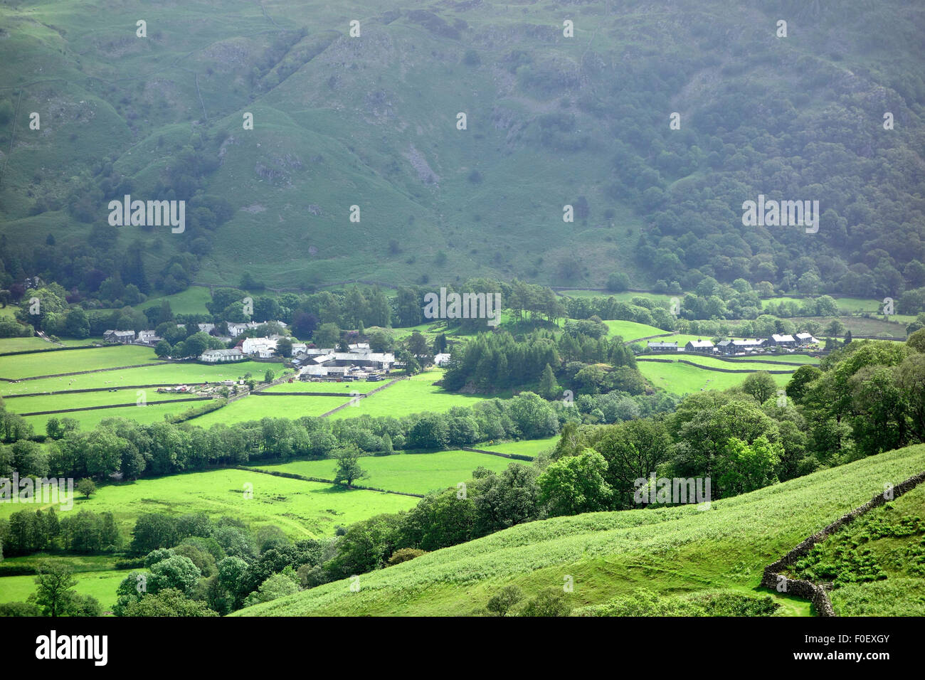 Borrowdale Valley & Rosthwaite Village, Lake District National Park ...