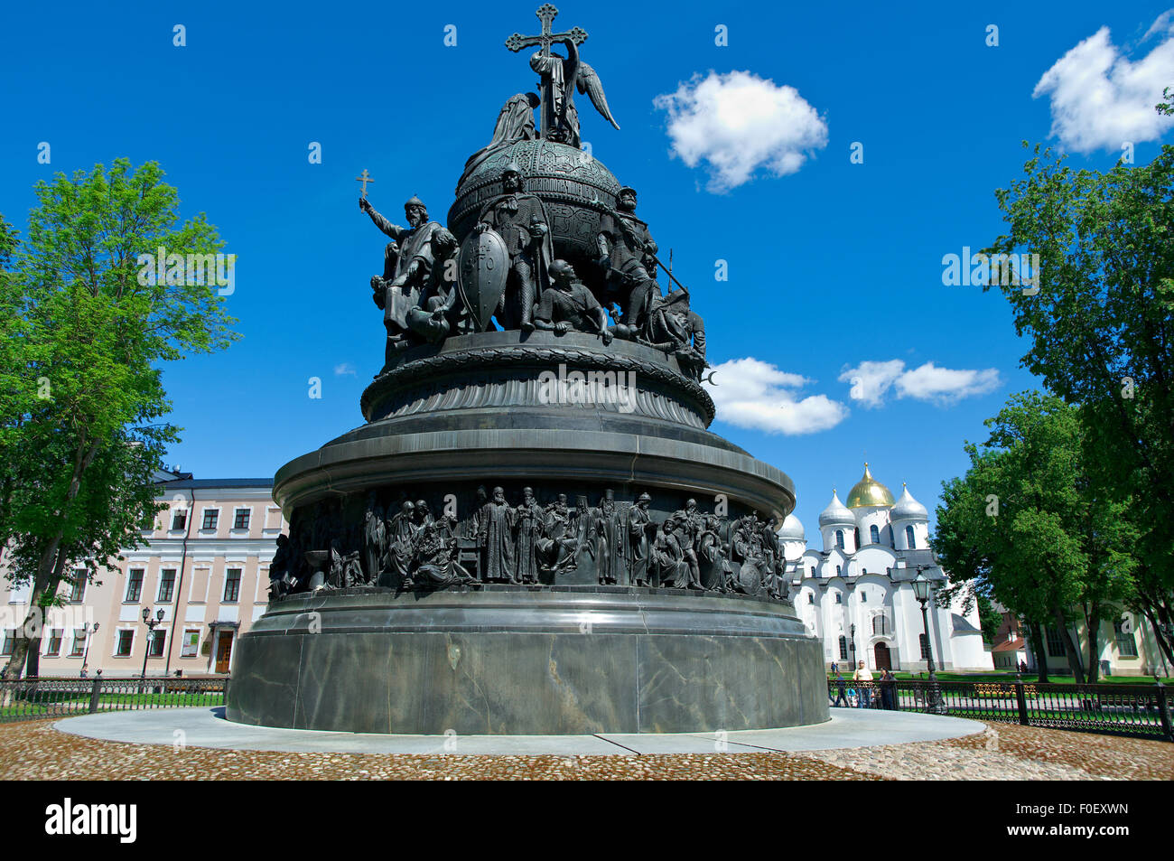 Detail of Monument to the Millennium of Russia in Veliky Novgorod , Russia Stock Photo - Alamy