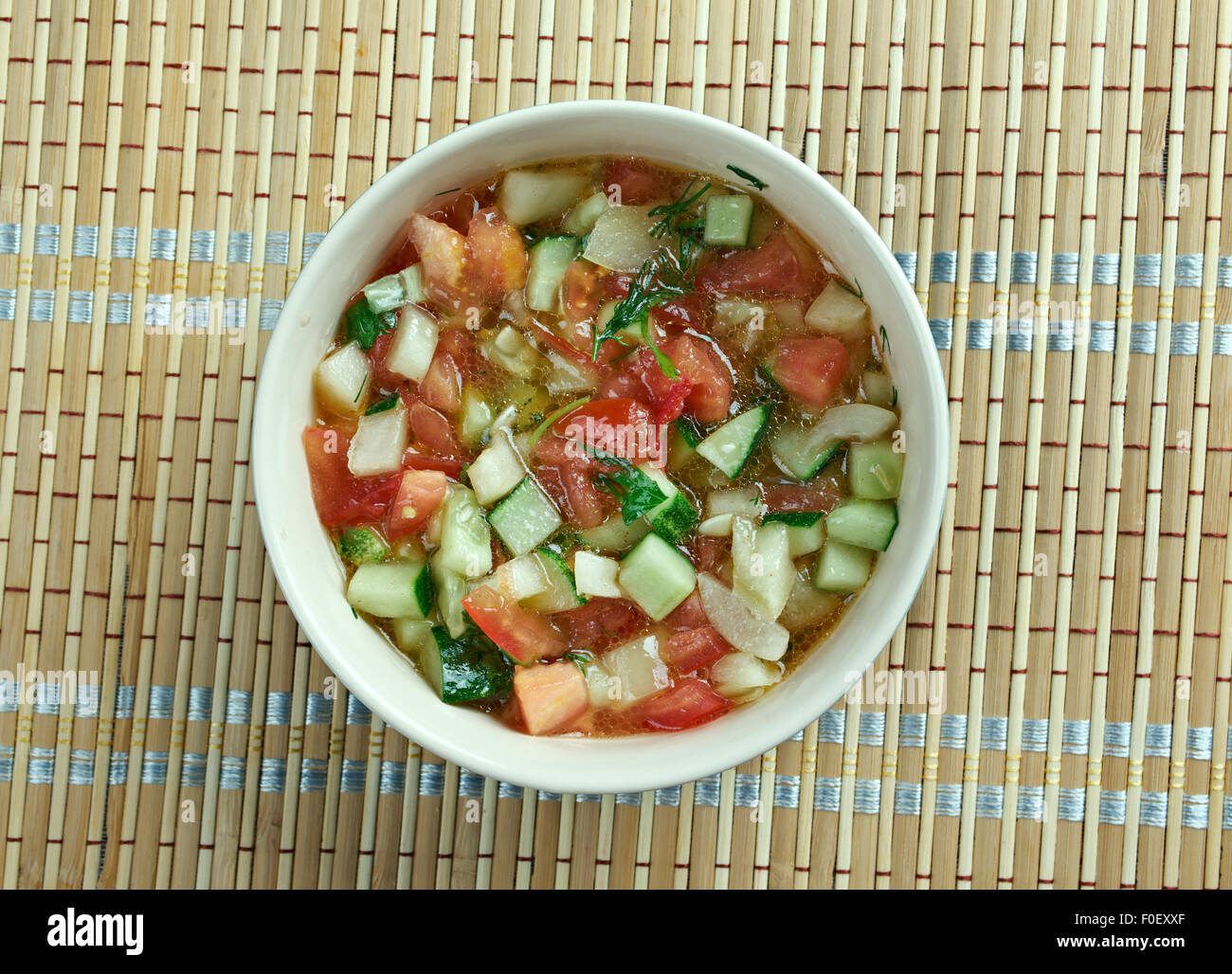 Kasık salat - Mediterranean salad. Turkish dish of vegetables Stock ...