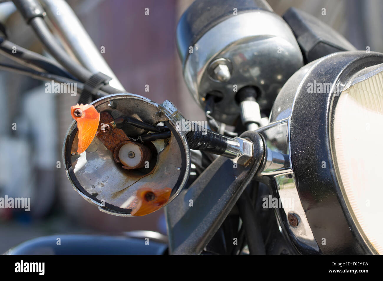 Broken motorcycle light hi-res stock photography and images - Alamy