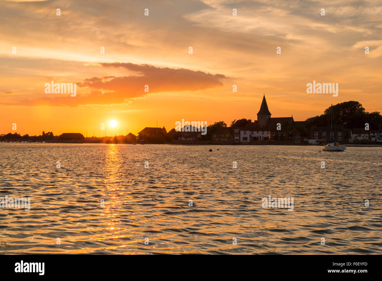 Bosham Church Sunset Stock Photo - Alamy