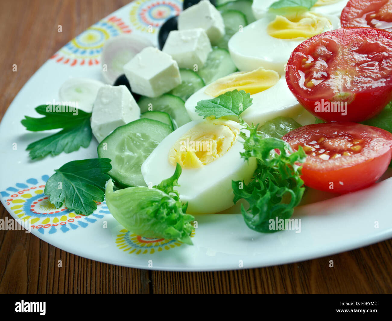 salade composee du soleil - Mediterranean salad.French cuisine Stock ...
