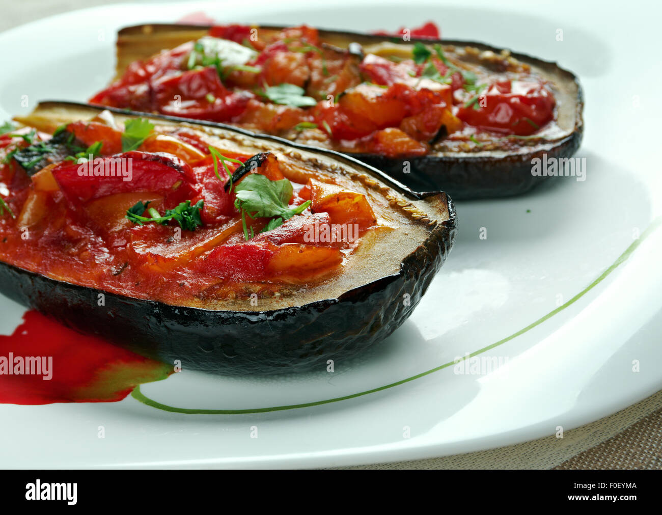 Turkish stuffed baked eggplant hi-res stock photography and images - Alamy