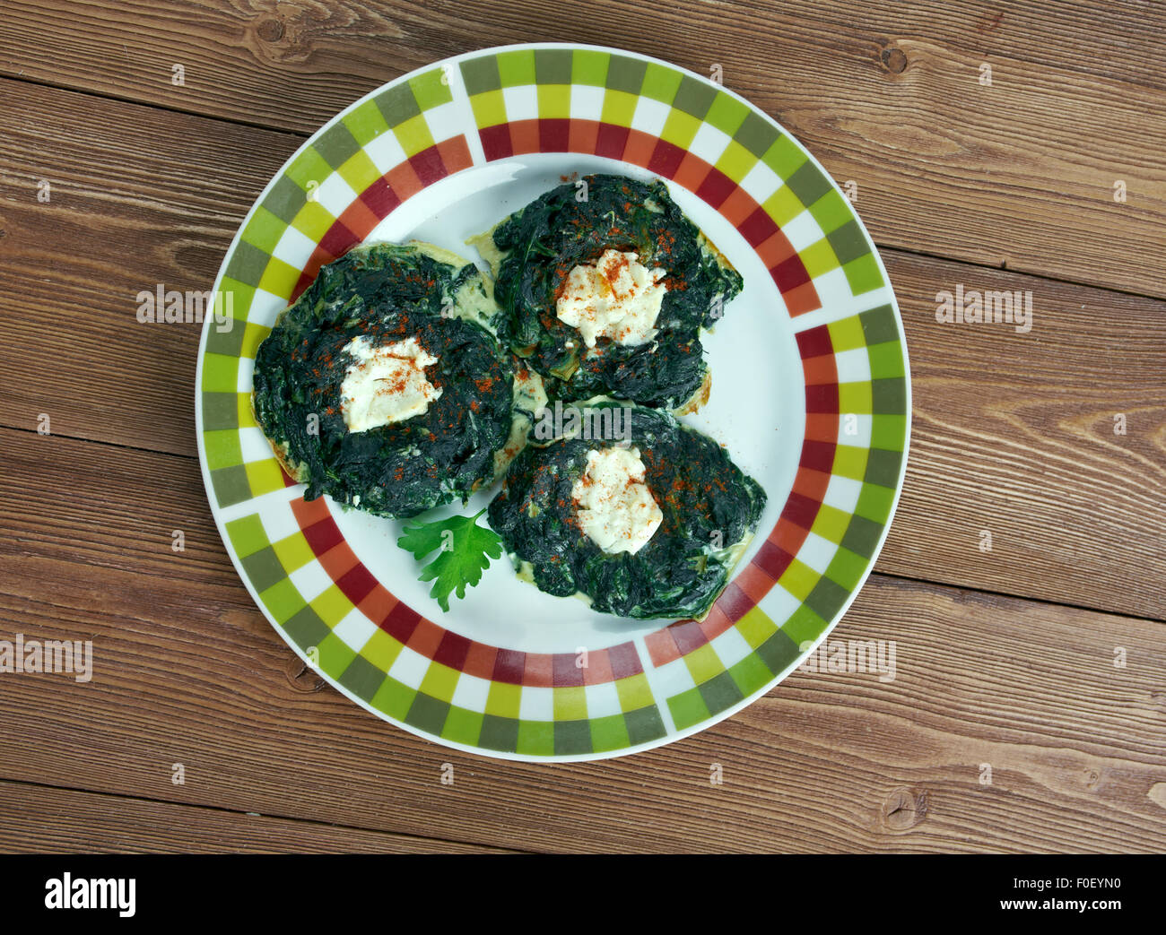 Kofte with spinach and feta cheese. Turkish cuisine Ispanak Koftesi ...