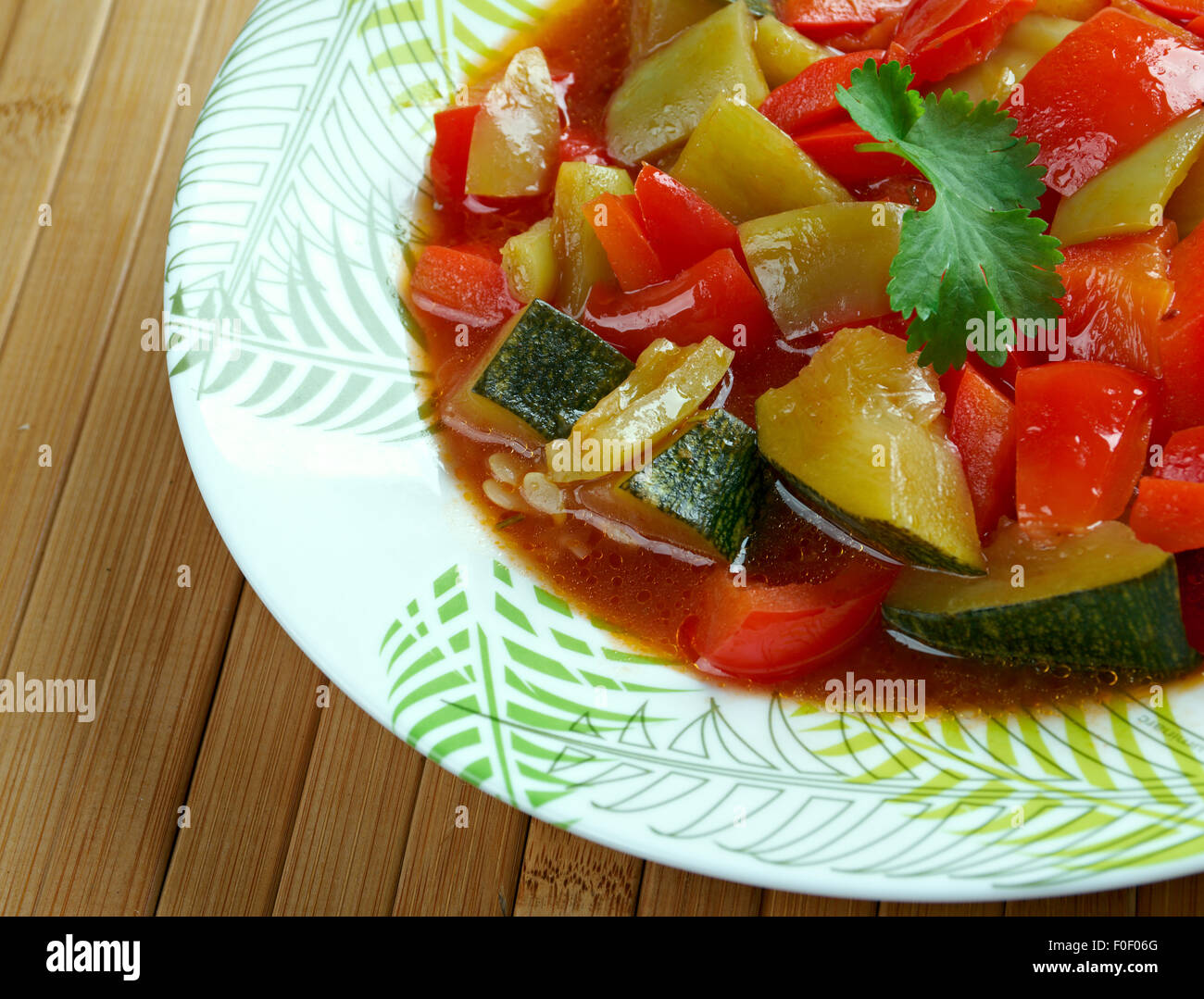 Pisto - Spanish dish . made of tomatoes, onions, eggplant or courgettes ...