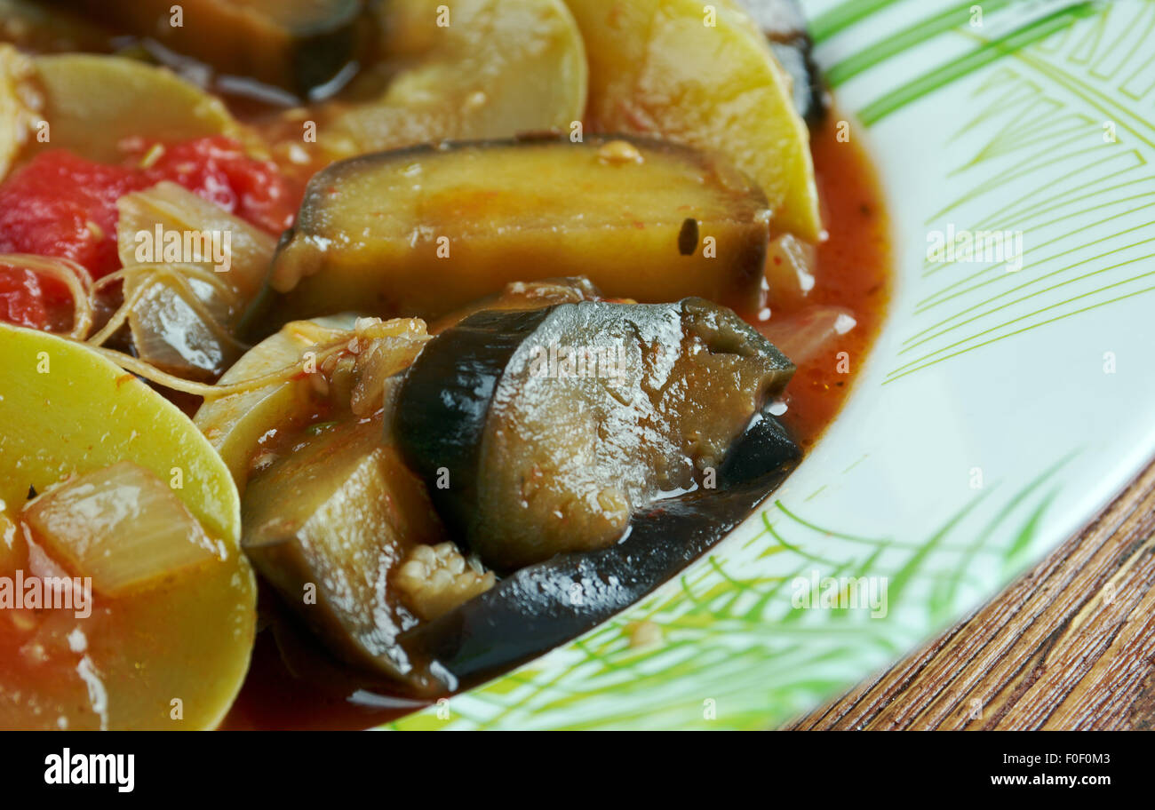 Briami - Greek Ratatouille.Baked Vegetables with eggplant, paprika and ...