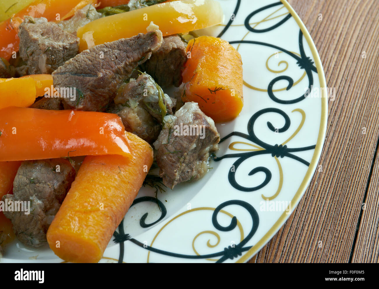 Khorkhog -barbecue dish in Mongolian cuisine Stock Photo - Alamy