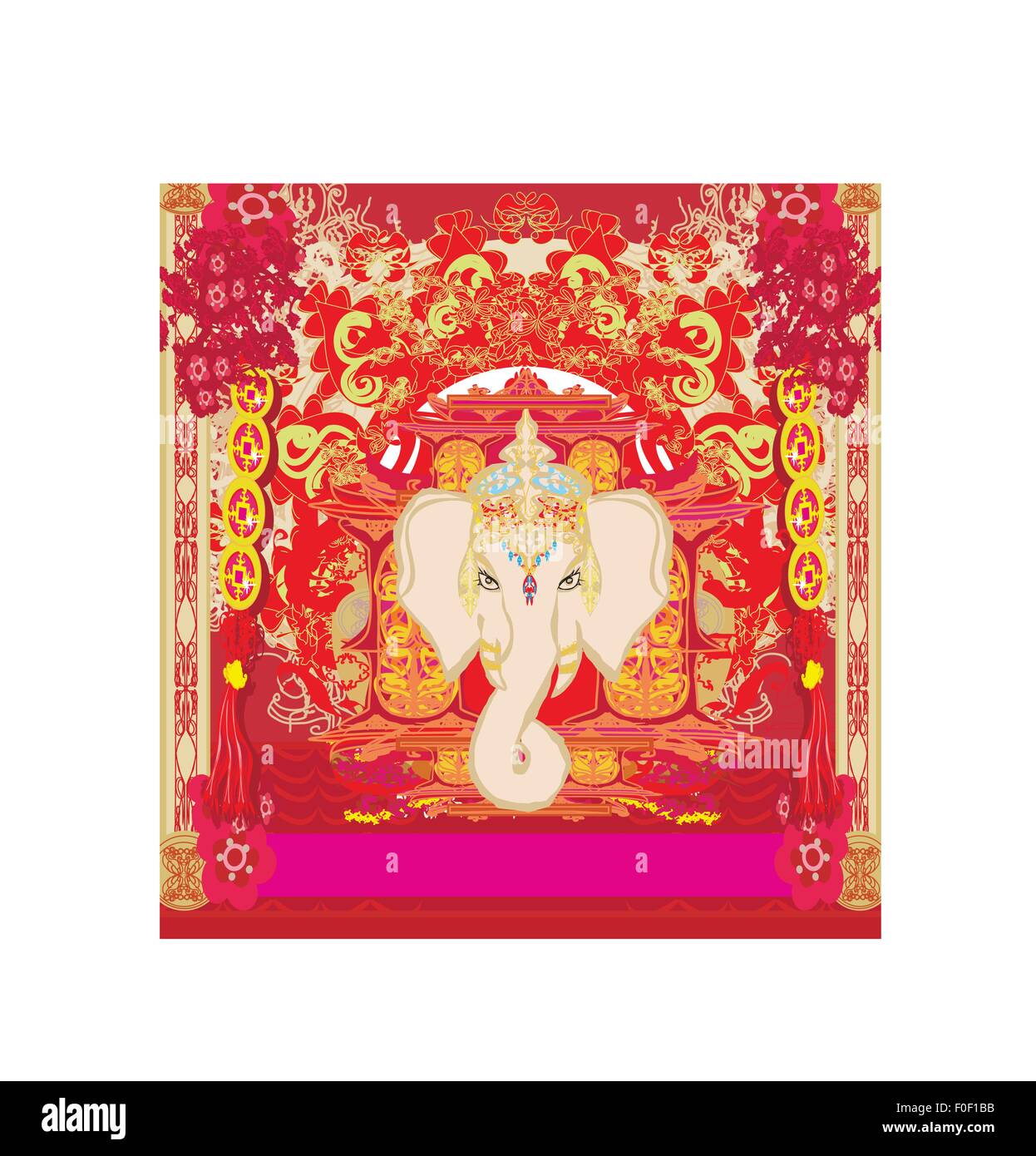 Creative illustration of Hindu Lord Ganesha Stock Vector Image & Art ...