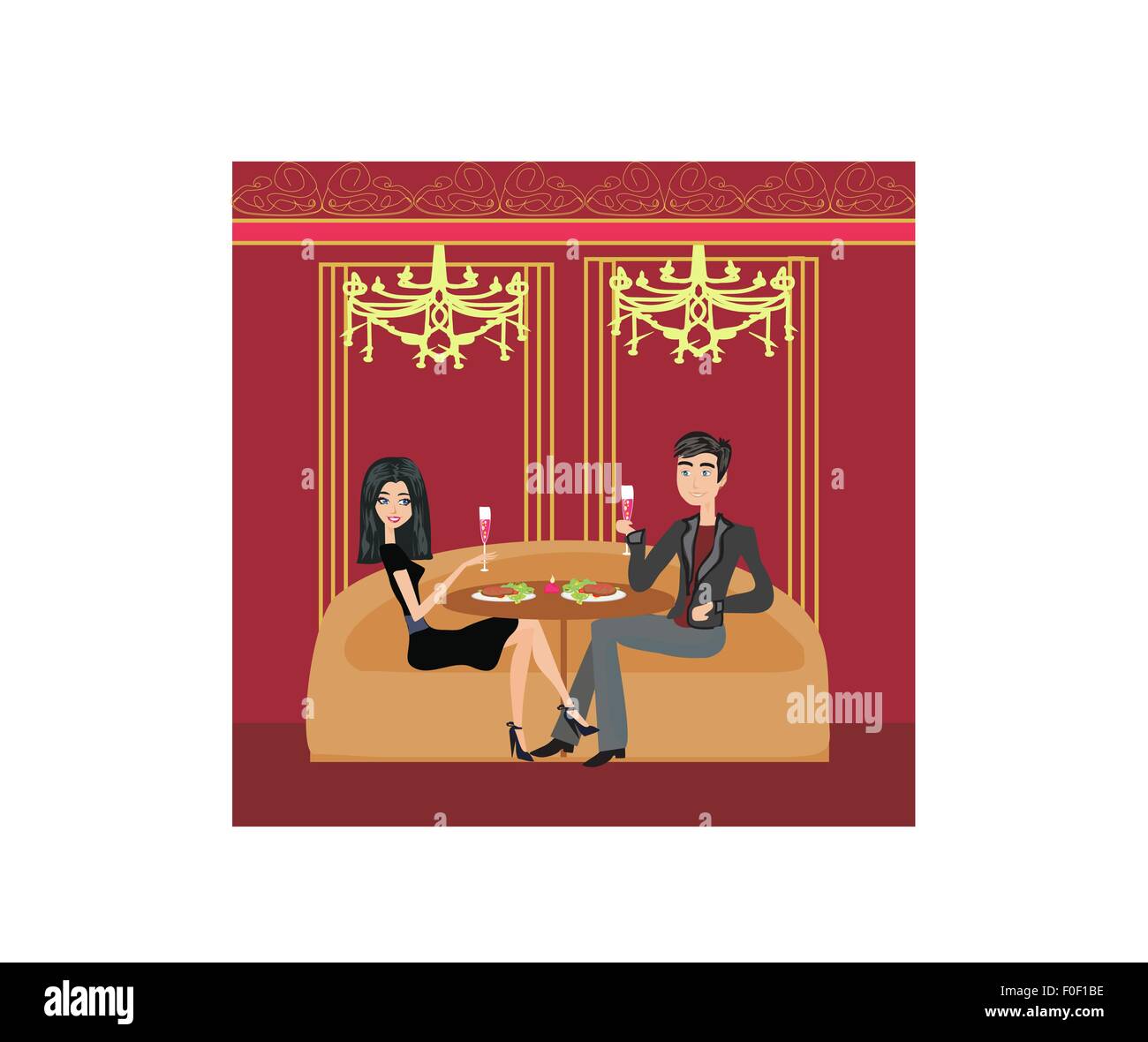 Man in restaurant diner Stock Vector Images - Alamy