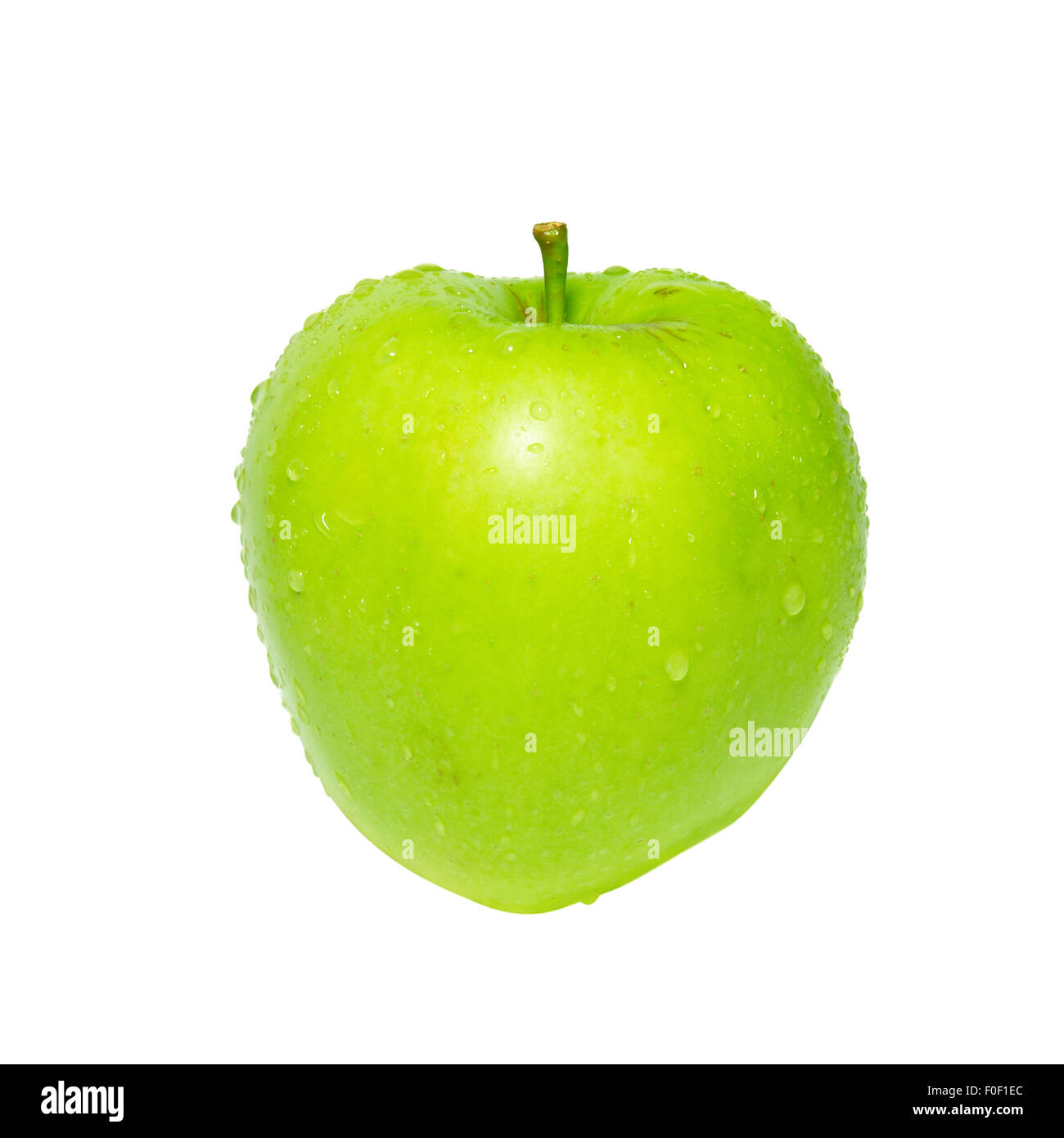 Bright green apple isolated on white Stock Photo - Alamy