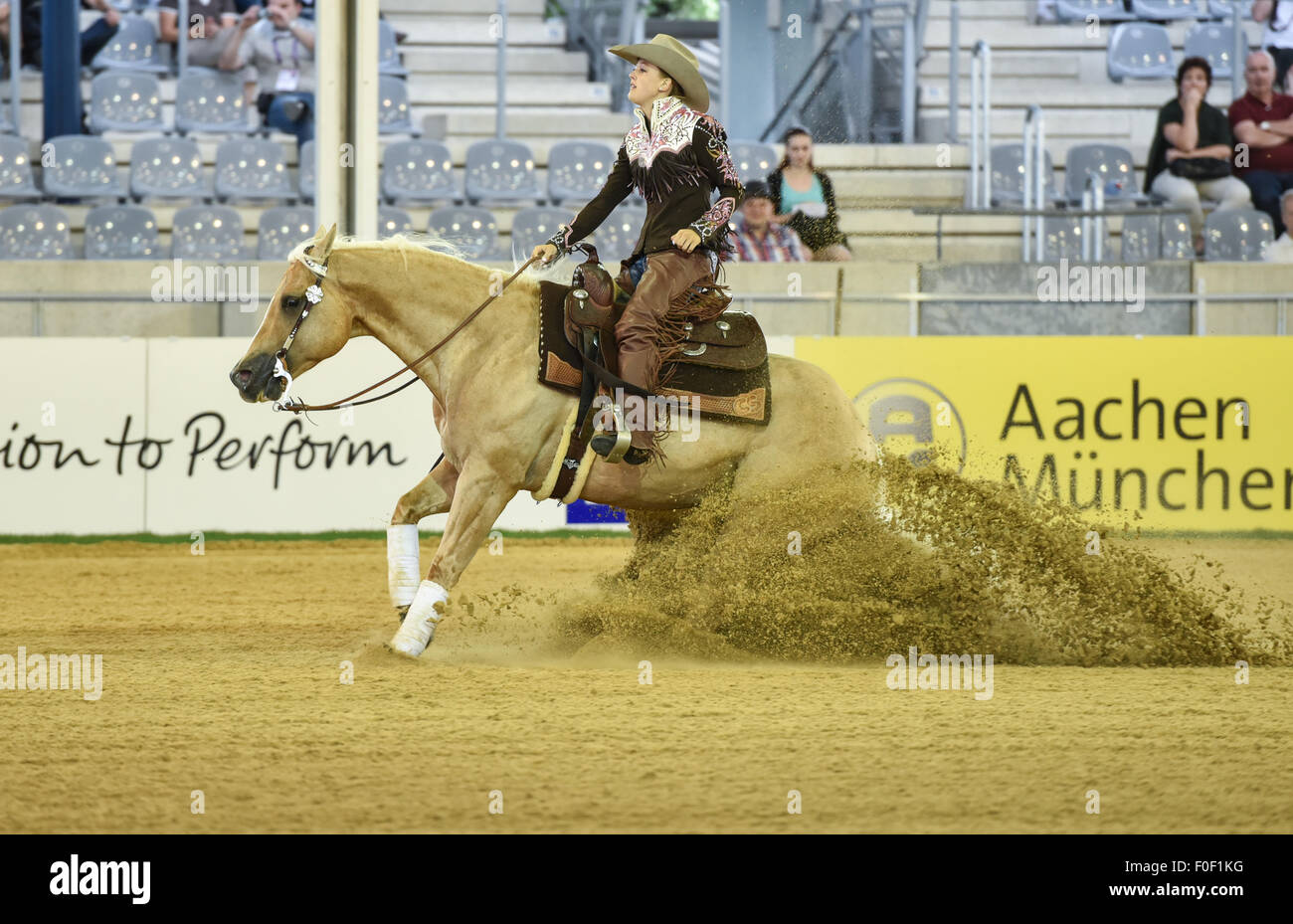 Aachen, Germany. 14th Aug, 2015. Gina Schumacher of Germany rides her ...