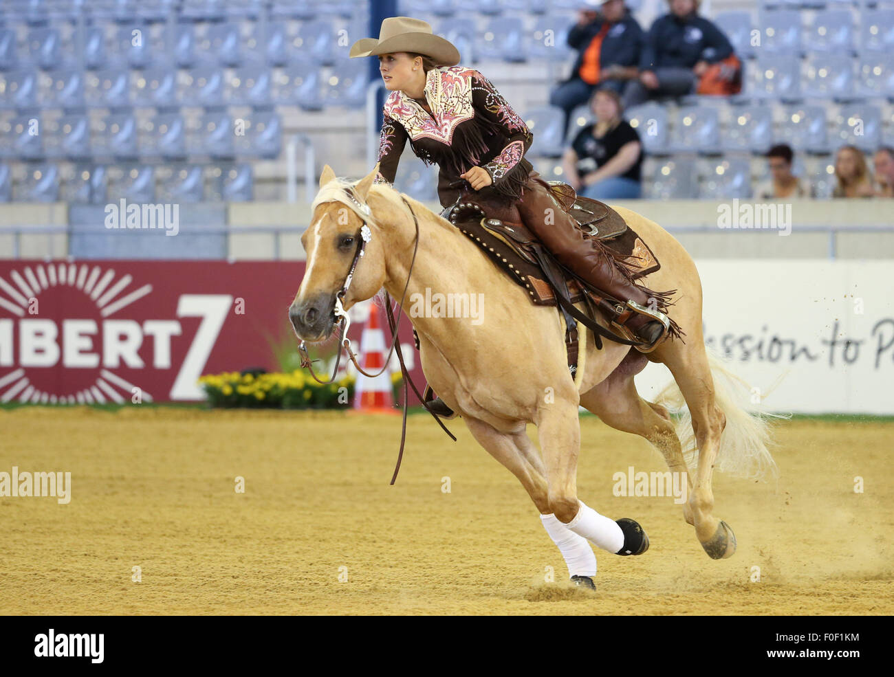 Aachen, Germany. 14th Aug, 2015. Gina Schumacher of Germany rides her ...