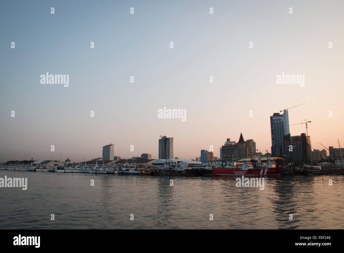 Boats in the harbour of Maputo Stock Photo - Alamy