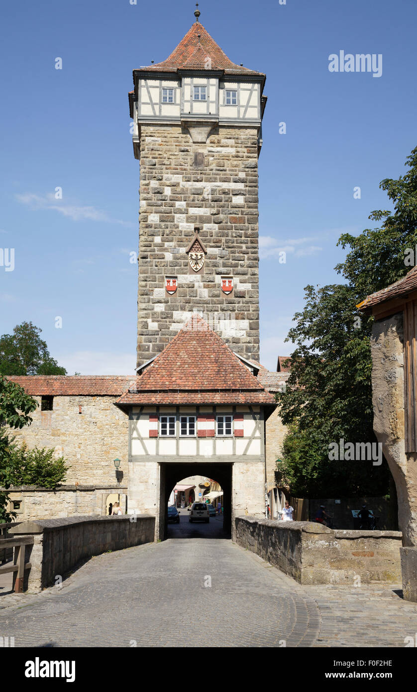 Rödertor/ Roder Gate, Rothenburg ob der Tauber, Franconia, Bavaria ...