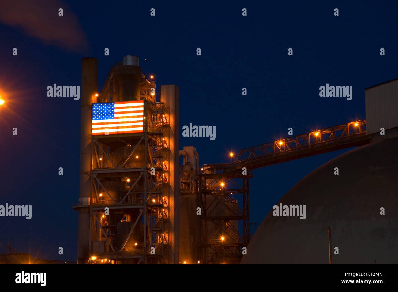 American flag display, Ash Grove Cement Company, Seattle, Washington ...