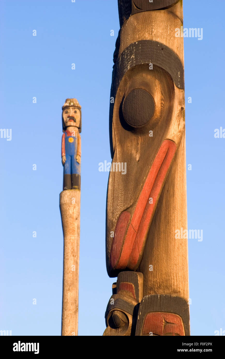 Totem pole, Victor Steinbrueck Park, Seattle, Washington Stock Photo ...