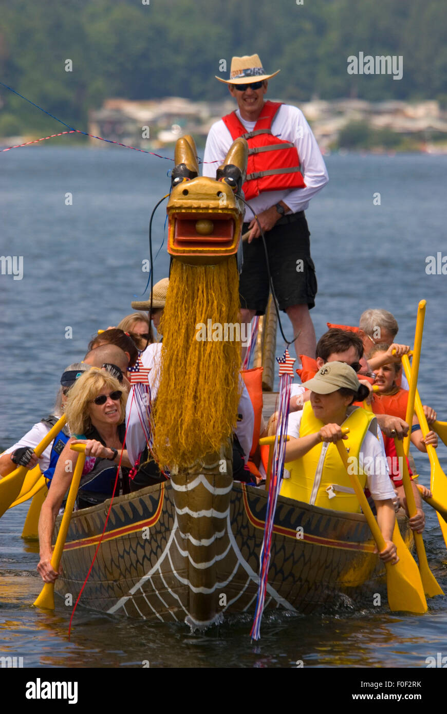 Dragon boat, Kent's 4th of July Splash, Lake Meridian Park, Kent ...