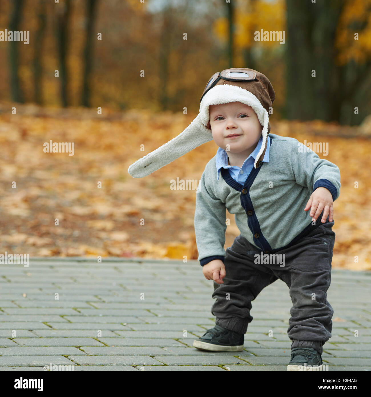 Boy in helmet pilot dreaming hi-res stock photography and images - Alamy
