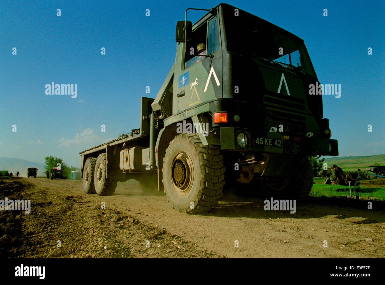 British army in Kosovo as part of the NATO peacekeeping force Stock ...