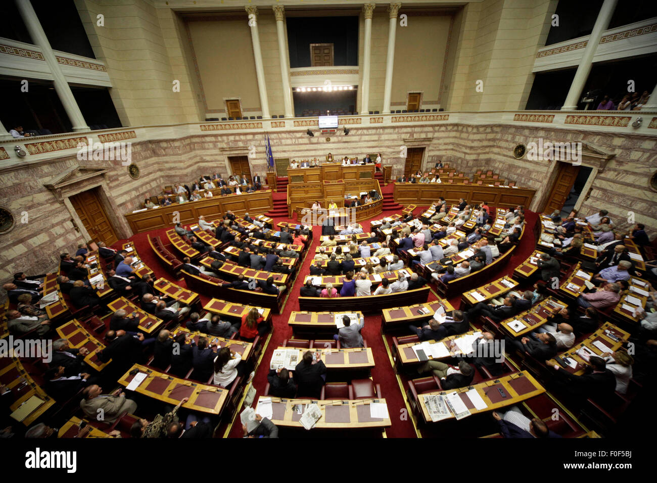 Athens. 14th Aug, 2015. Photo taken on Aug. 14 of 2015 shows the ...