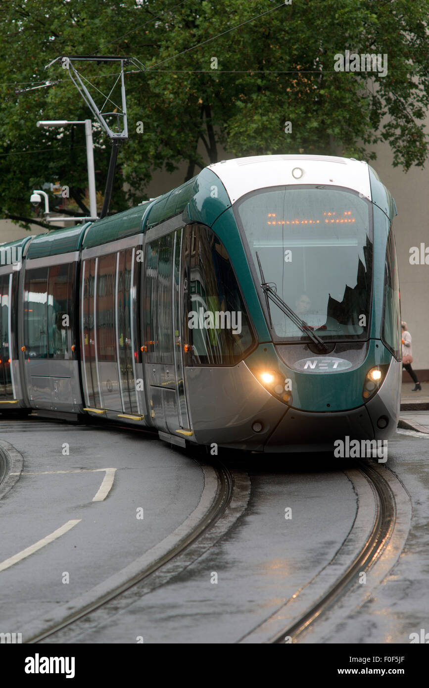 Nottingham Express Transit Modern tram Market Street Line Stock Photo ...