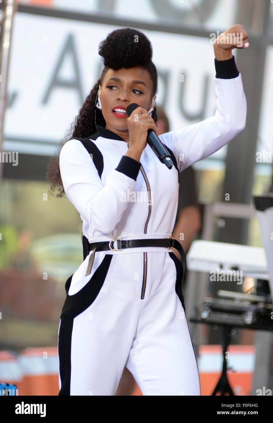 New York, NY, USA. 14th Aug, 2015. Janelle Monae on stage for NBC Today ...