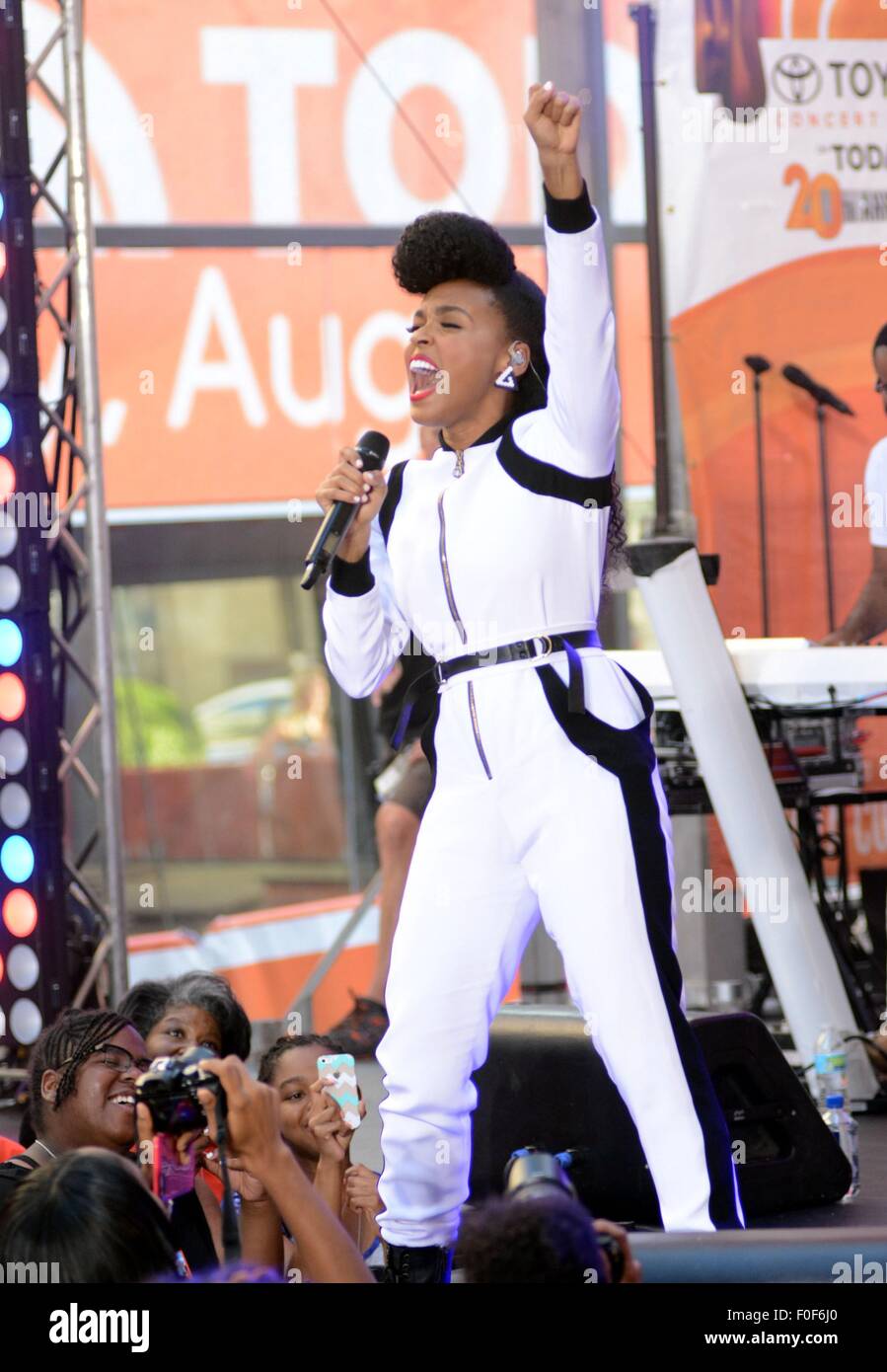 New York, NY, USA. 14th Aug, 2015. Janelle Monae on stage for NBC Today ...