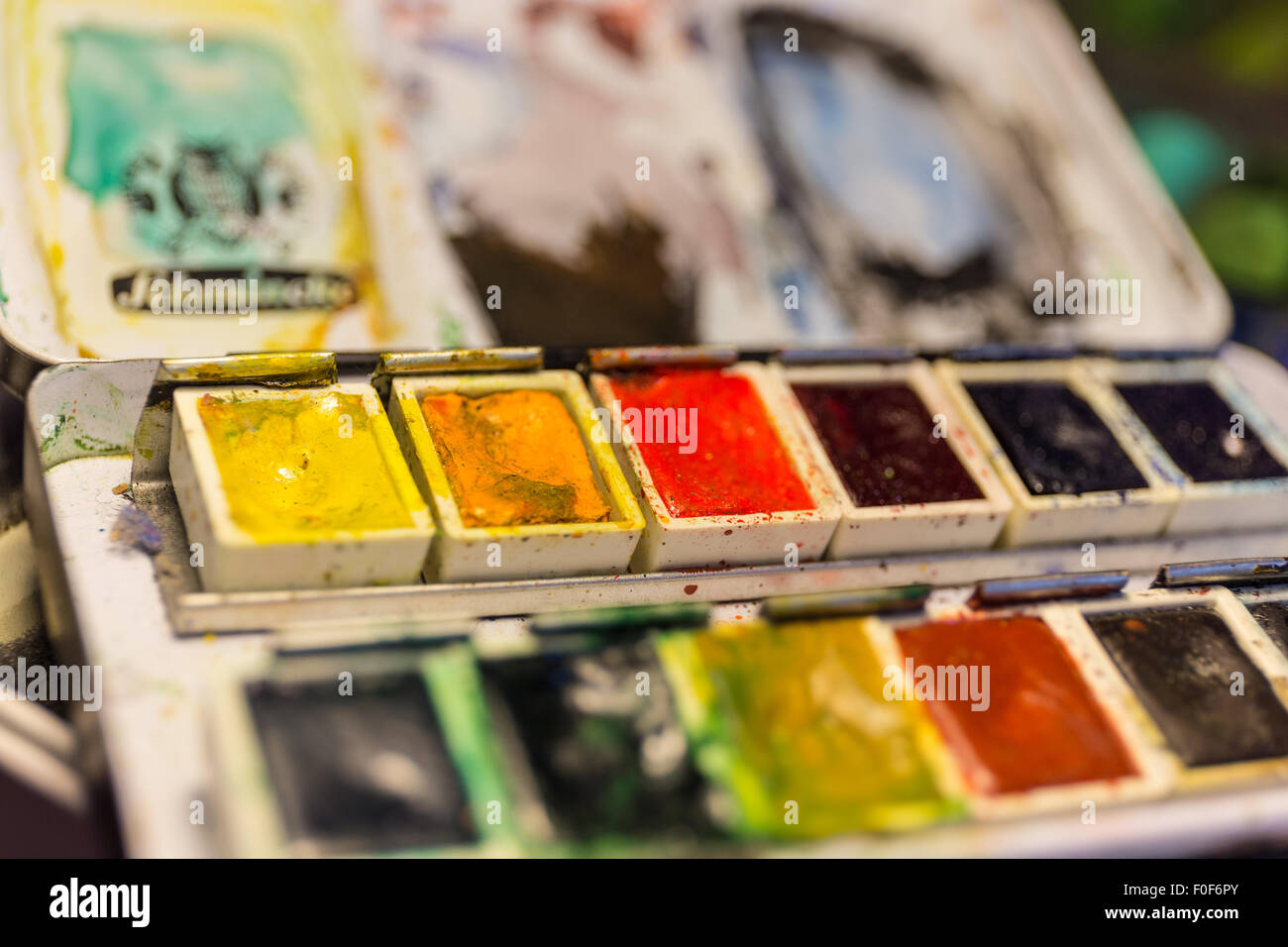 Watercolor cubes box Stock Photo - Alamy