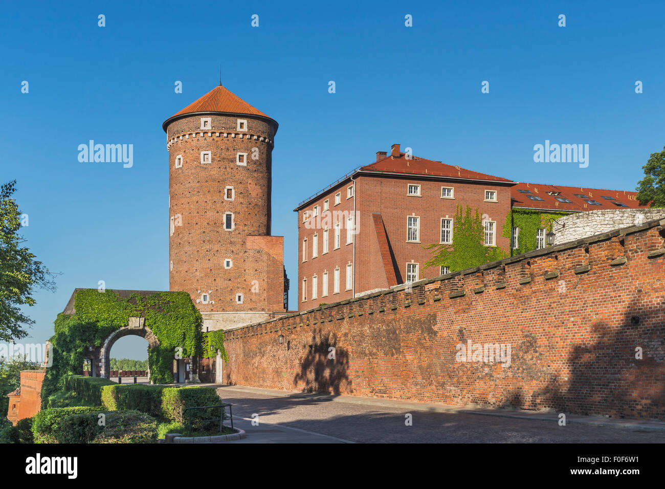 Brama Bernardynska gate and the Baszta Sandomierska tower on the east ...