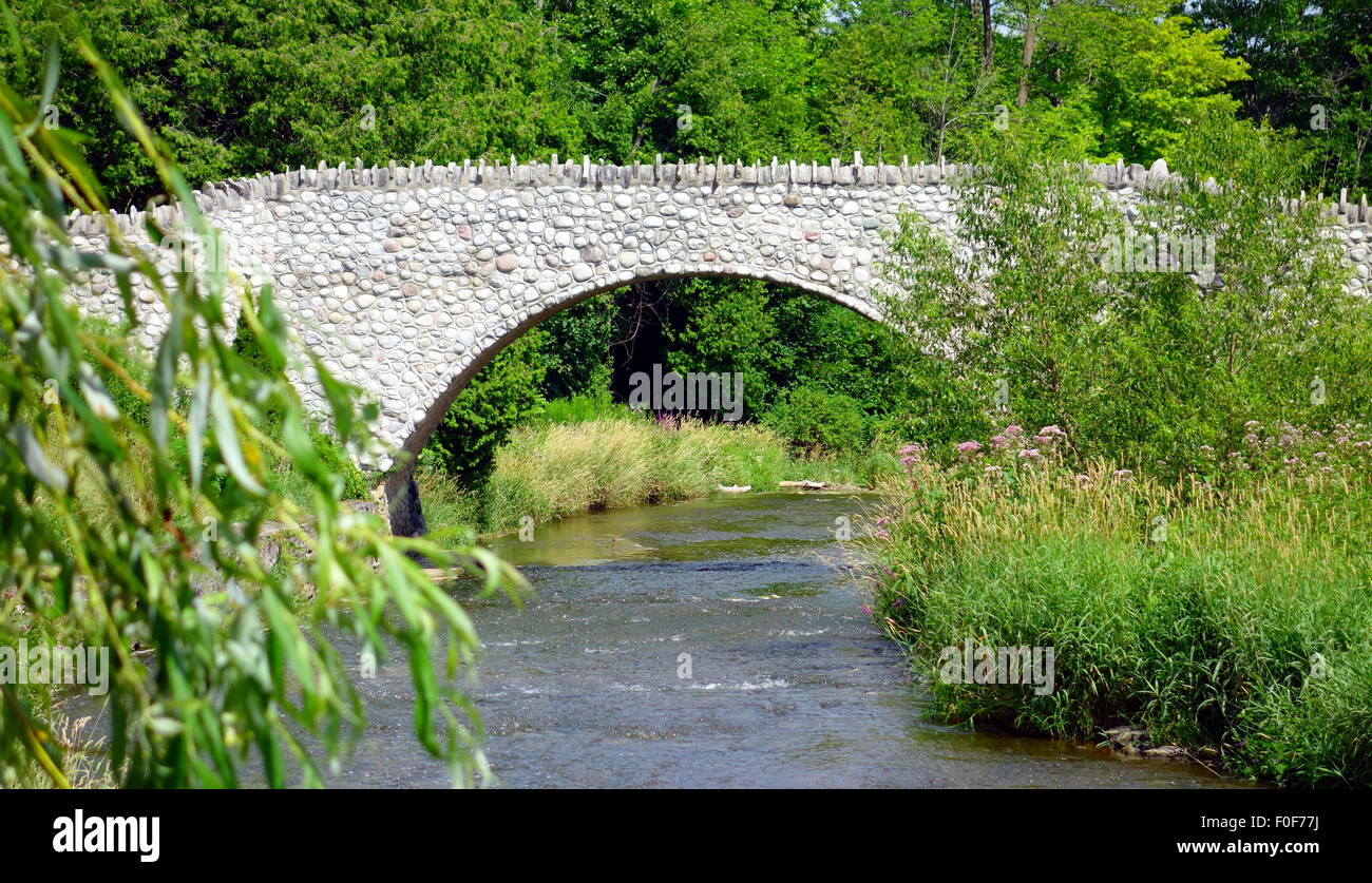 Pedestrian bridge in a provincial park in Canada Stock Photo - Alamy