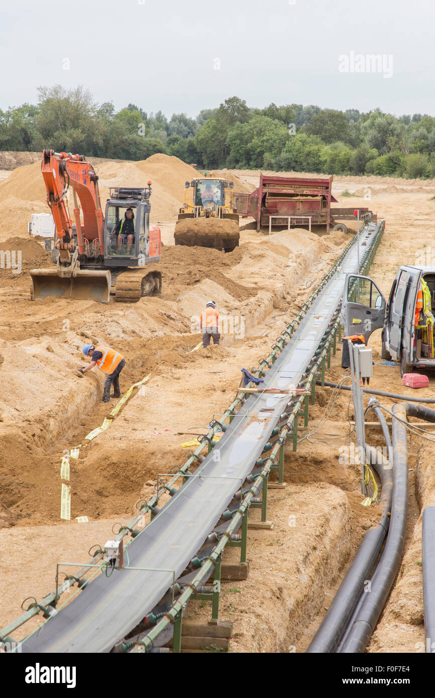 Gravel extraction, Gloucestershire, England, UK Stock Photo - Alamy
