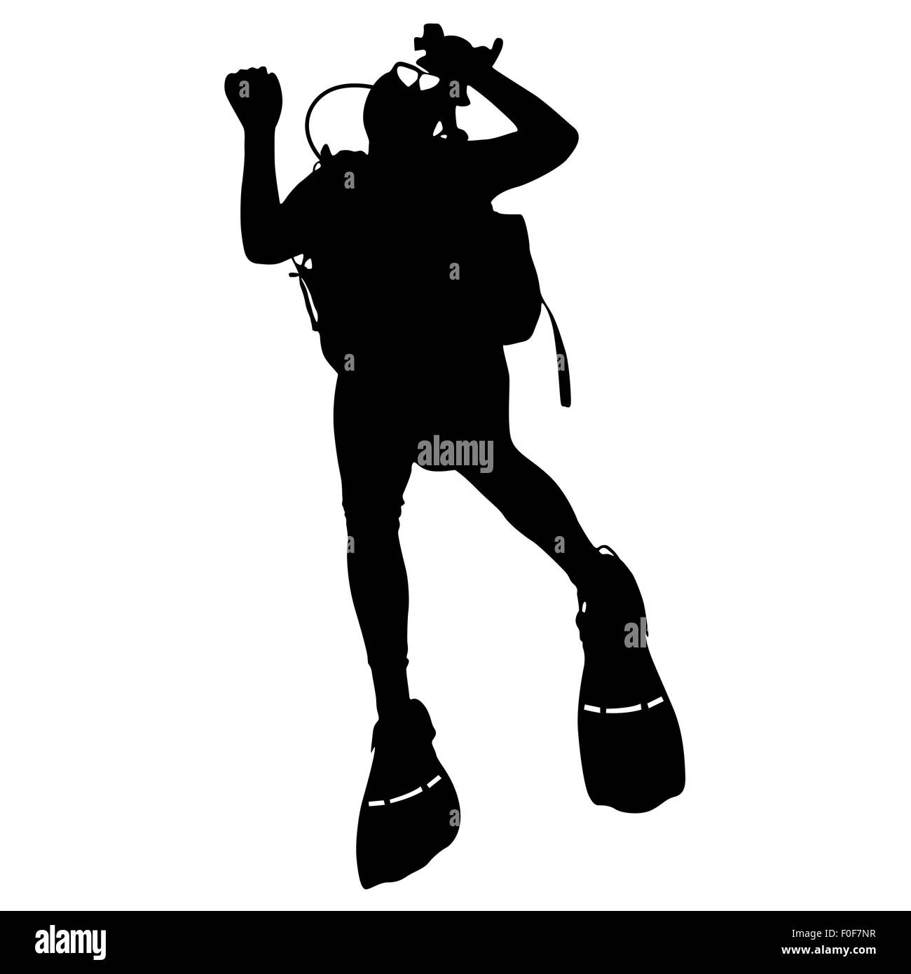 Aqualung scuba icon black Black and White Stock Photos & Images - Alamy