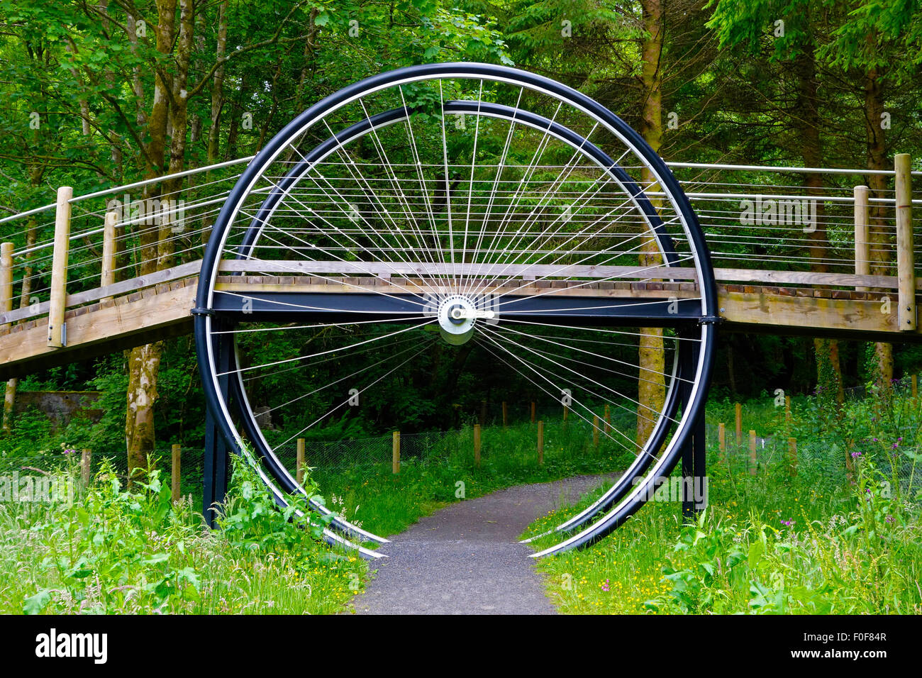 Kirroughtree Wheel Bridge, 7stanes Cycle Route, Kirroughtree Forest ...