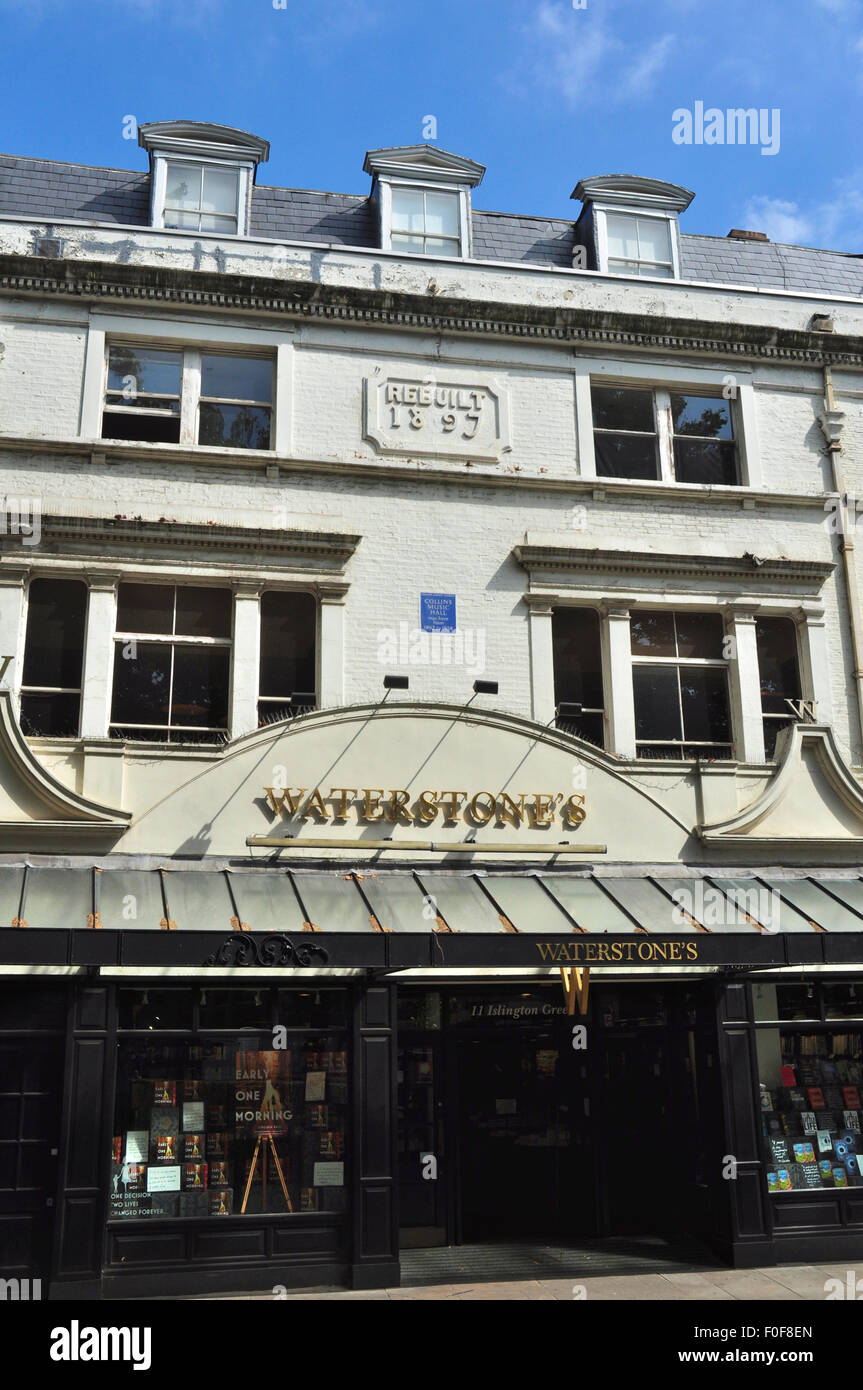 Waterstone's book shop, former site of Collins Music Hall 1862-1958 ...