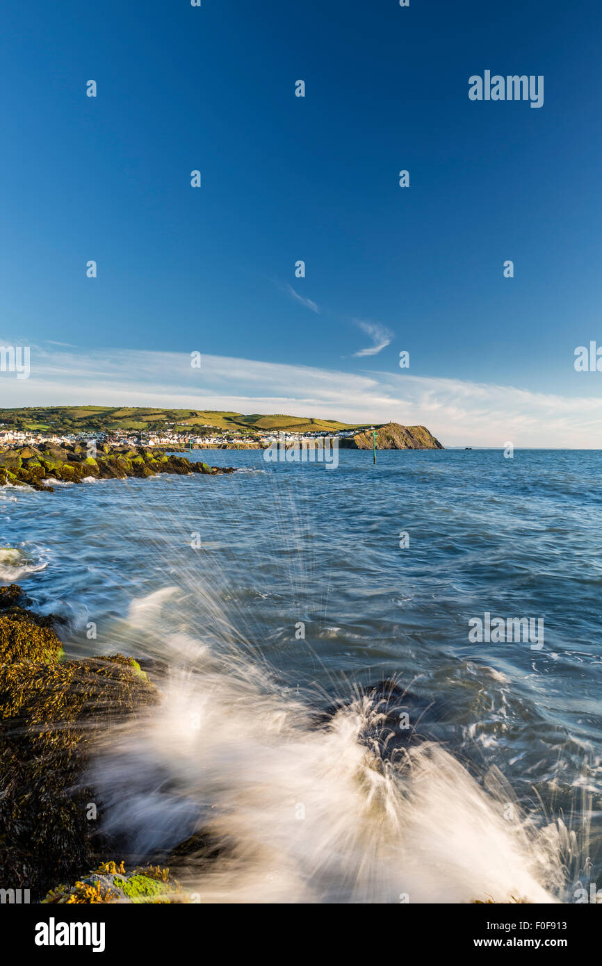 The headland and seafront at Borth, Ceredigion, Wales Stock Photo - Alamy