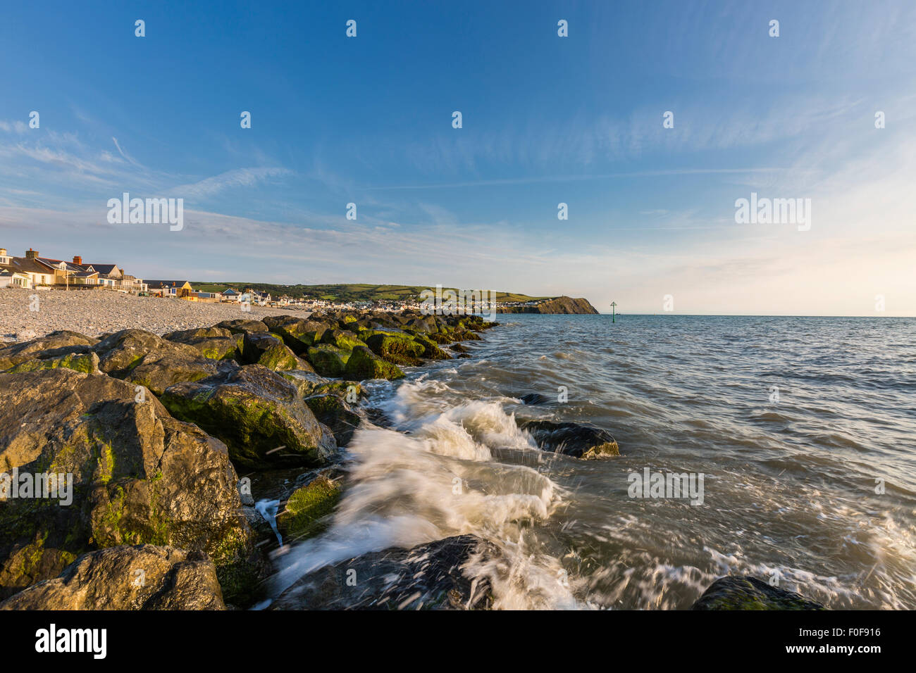 The headland and seafront at Borth, Ceredigion, Wales Stock Photo - Alamy