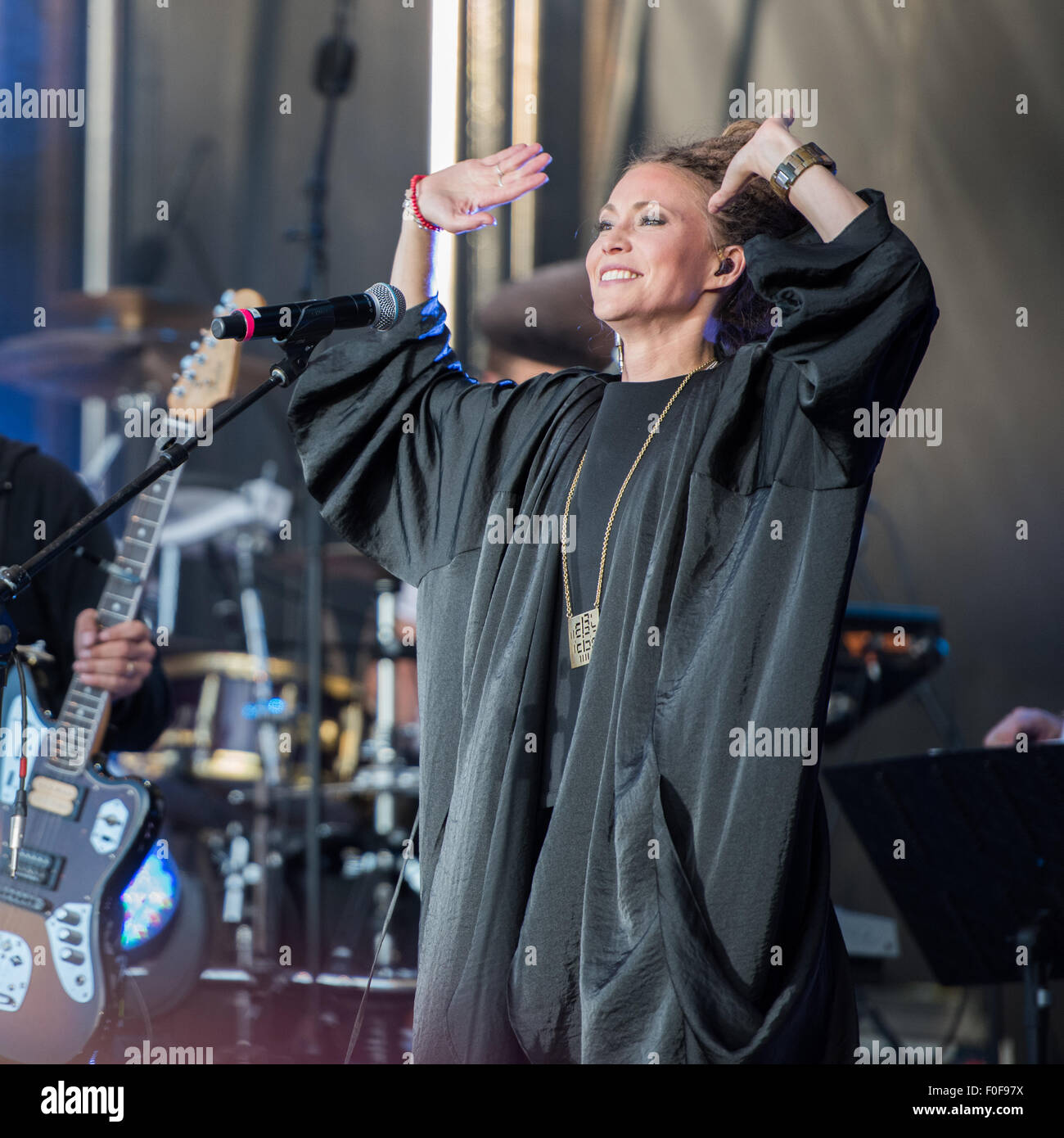 Female swedish music artist mariette stage performance hi-res stock ...