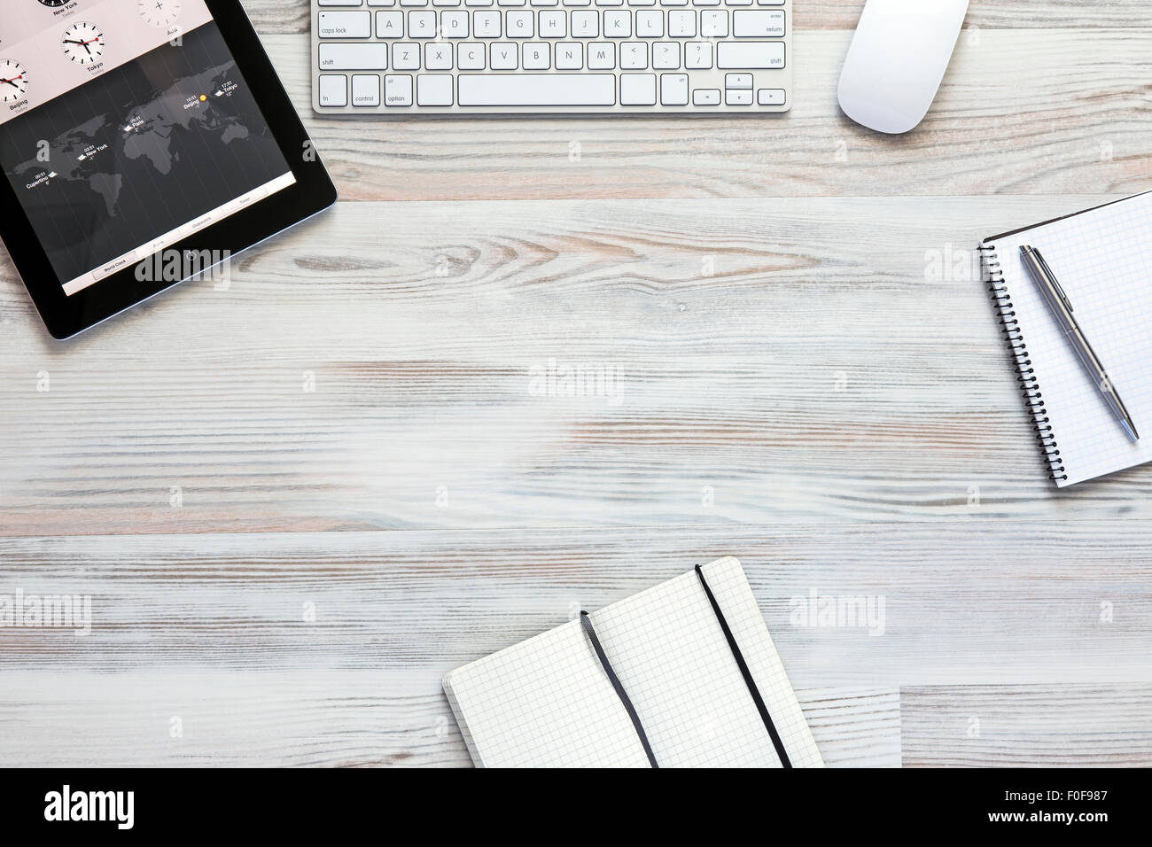 Blank office desk background with copy space for your text Stock Photo ...