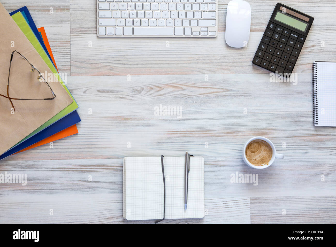 Office Table Notepad Computer Tea High Resolution Stock Photography and ...