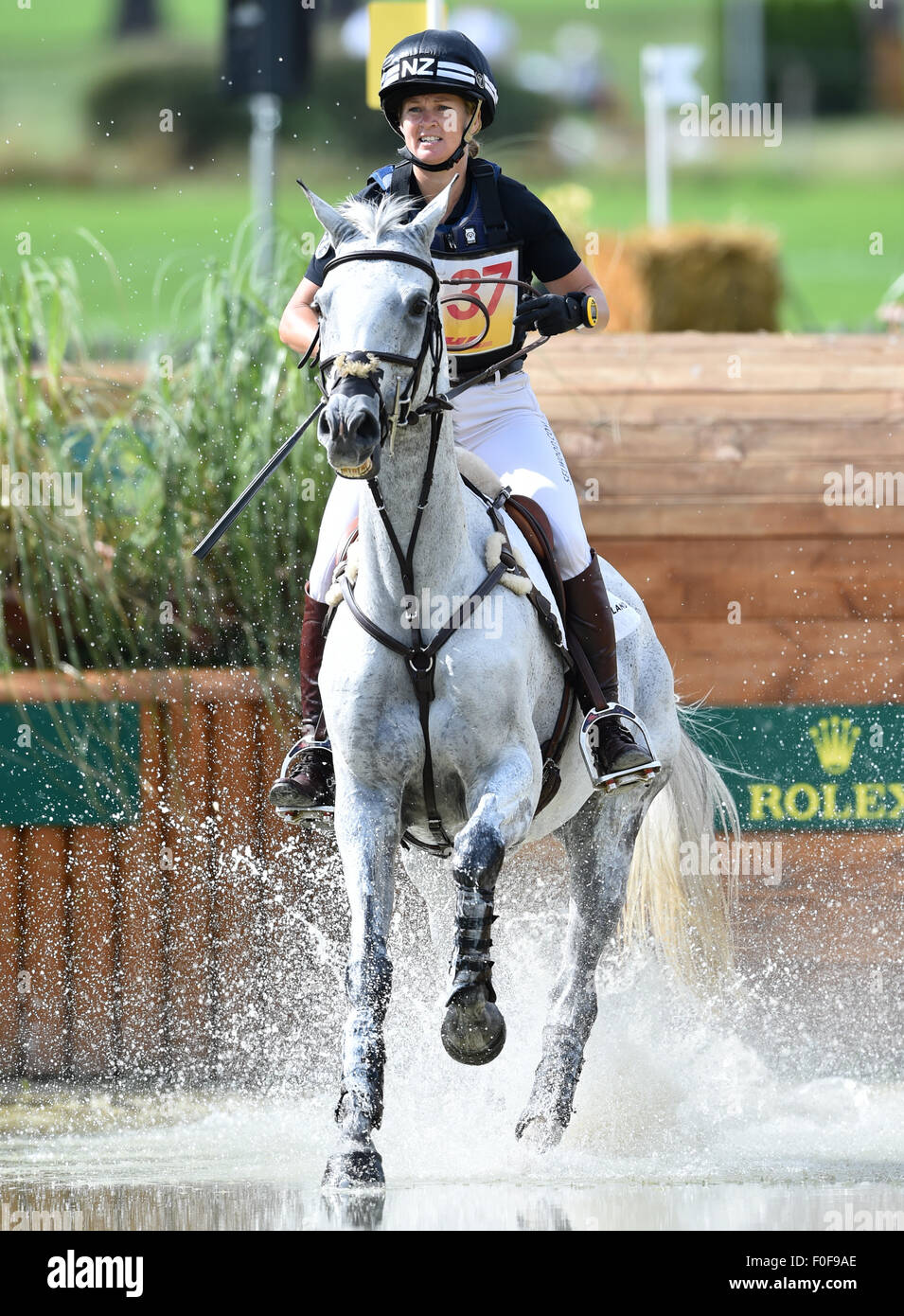Aachen, Germany. 14th Aug, 2015. Jonelle Price of New Zealand on her ...
