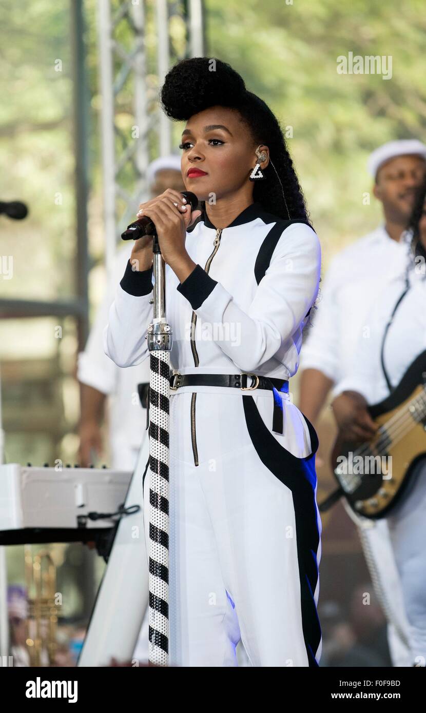 New York, NY, USA. 14th Aug, 2015. Janelle Monae on stage for NBC Today ...