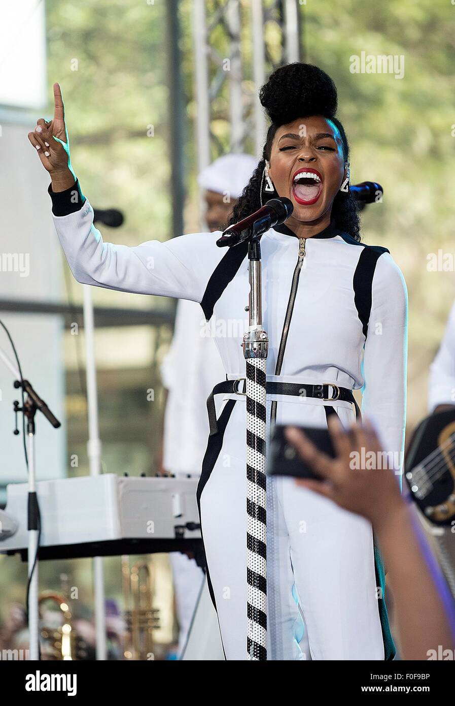 New York, NY, USA. 14th Aug, 2015. Janelle Monae on stage for NBC Today ...