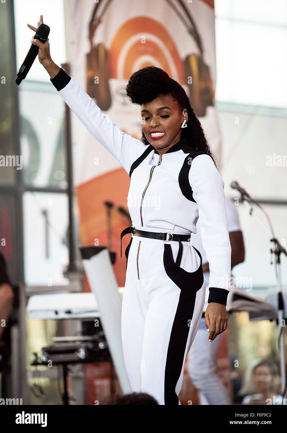 New York, NY, USA. 14th Aug, 2015. Janelle Monae on stage for NBC Today ...
