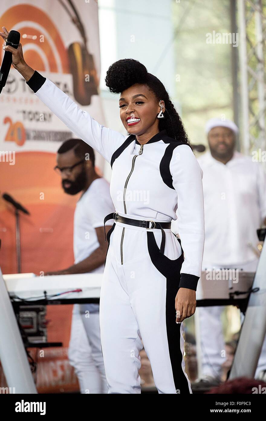 New York, NY, USA. 14th Aug, 2015. Janelle Monae on stage for NBC Today ...