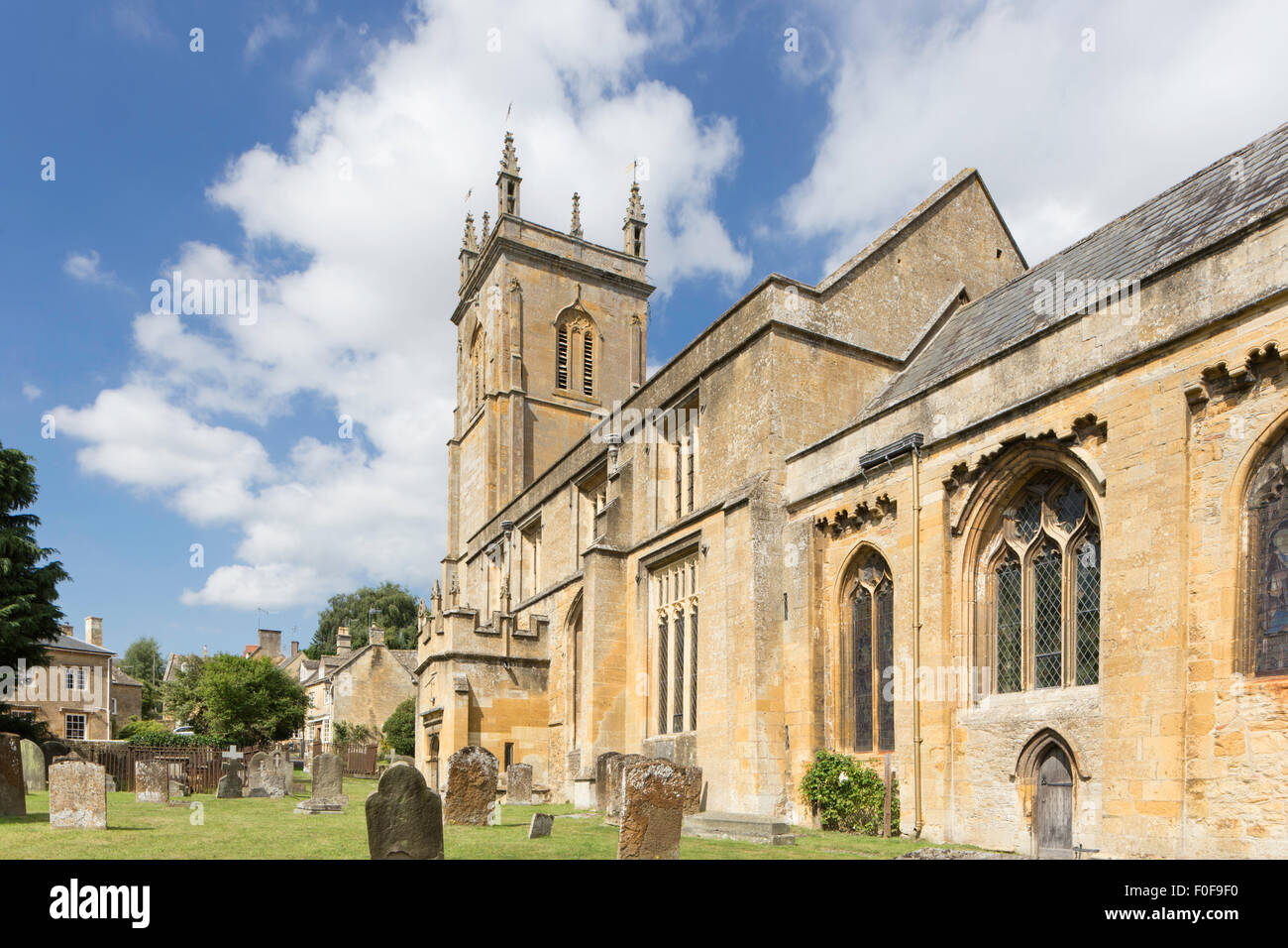 St. Peter and St. Paul church in the Cotswold village of Blockley ...