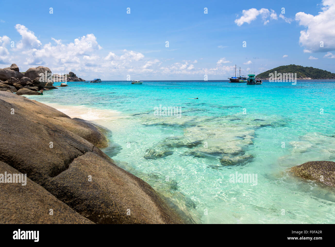 Beautiful landscapes of sky, sea and beach in the summer at Koh Miang ...