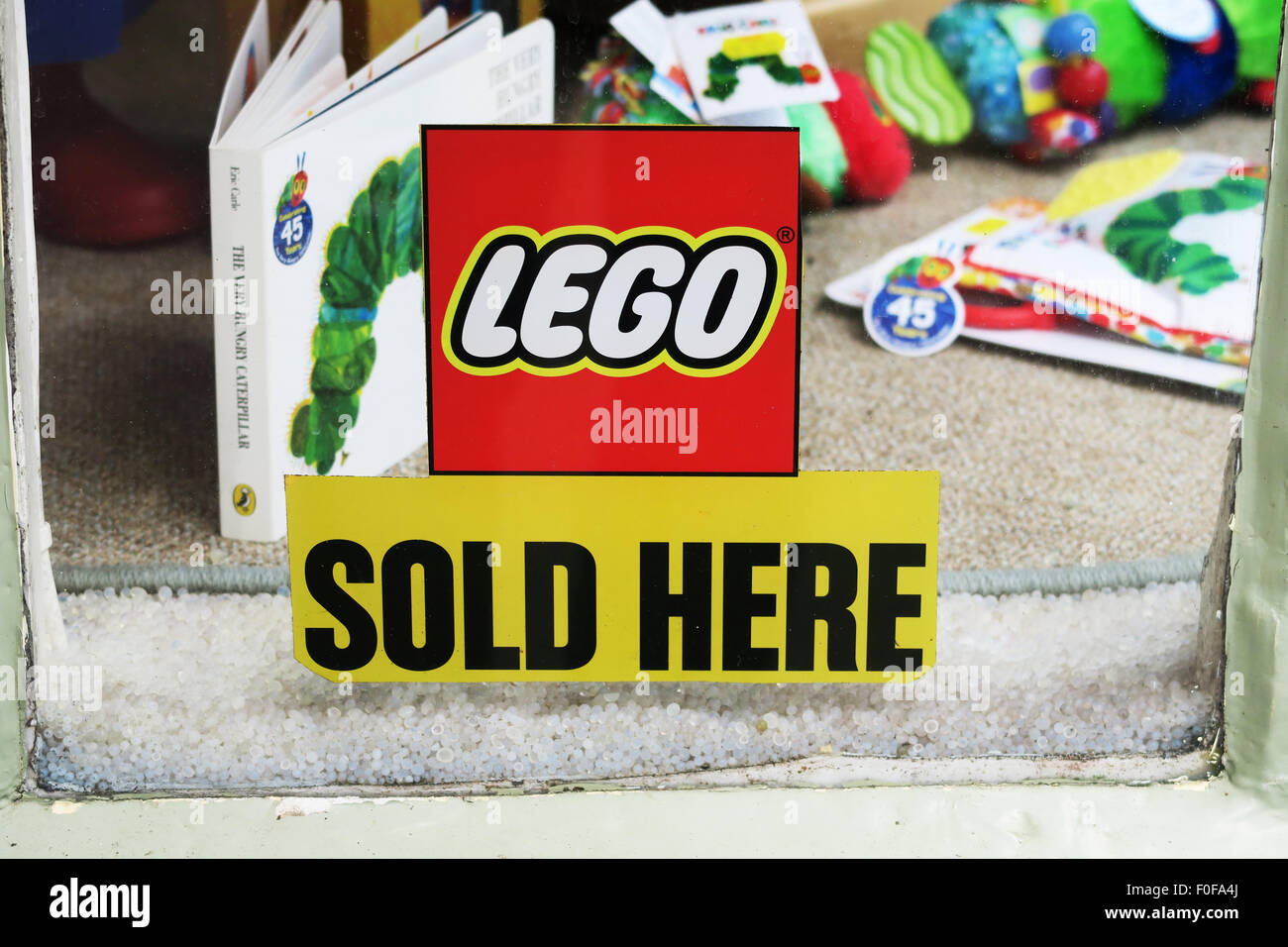 Lego sold here sign Stock Photo - Alamy